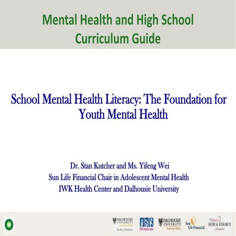 School Mental Health Literacy: The Foundation for Youth Mental Health ...