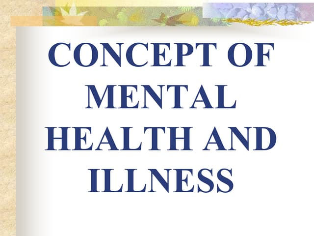 Unit 3 ( mental health and mental hygiene) | PPTX
