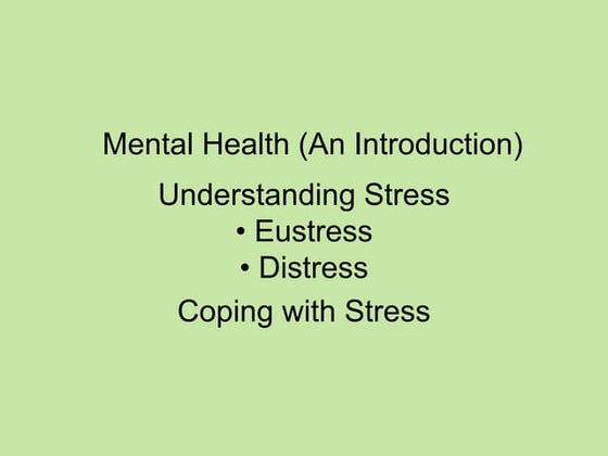 Mental & Emotional Health | PPT