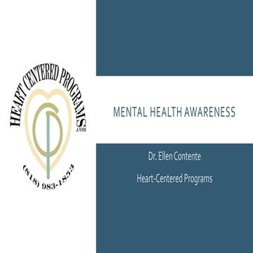 Mental Health Awareness | PPTX | Mental Health | Diseases and Conditions