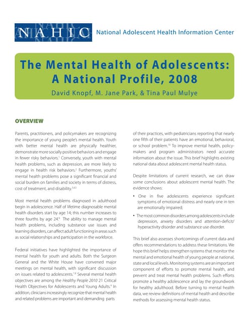Mental health awareness presentation | PPTX | Mental Health | Diseases ...