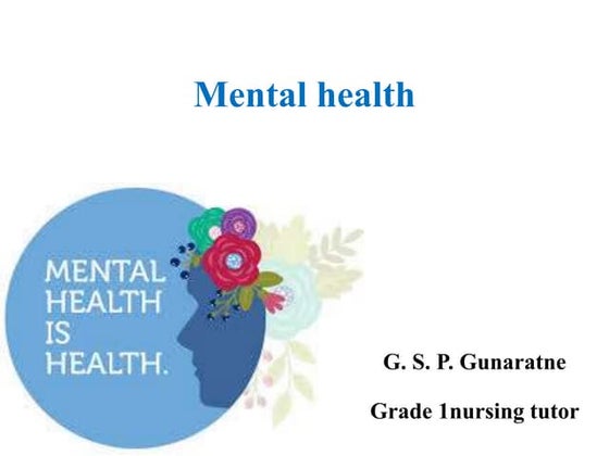 Lesson 1 mental and emotional health | PPTX | Mental Health | Diseases ...