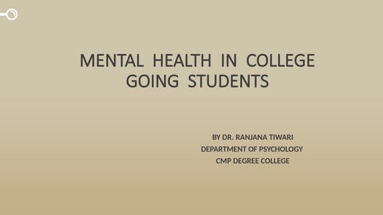 Mental Health for College Students powerpoint | PPT