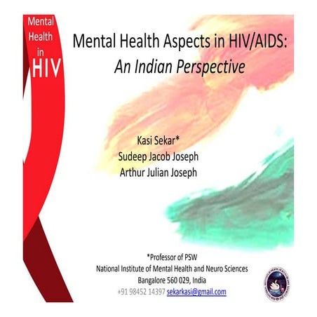 Mental health issues in HIV/AIDS - Indian Perspective by Kasi Sekar | PDF