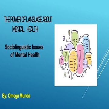 Mental health language | PDF