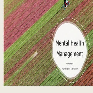 Mental health Management | PPTX