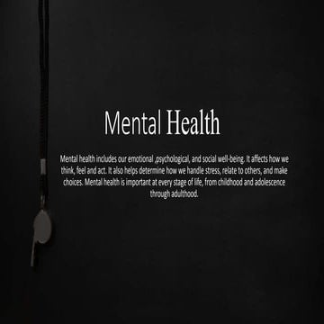 Mental health ppt | PPTX