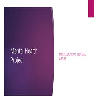 Mental Health Project | PPT
