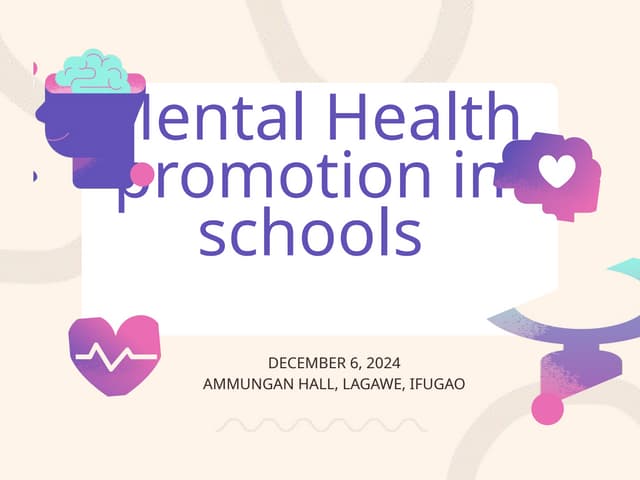 Mental Health Awareness powerpoint presentation | PPTX