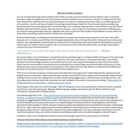 Mental health research | DOCX