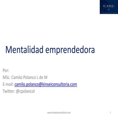 Mentalidad emprendedora | PDF