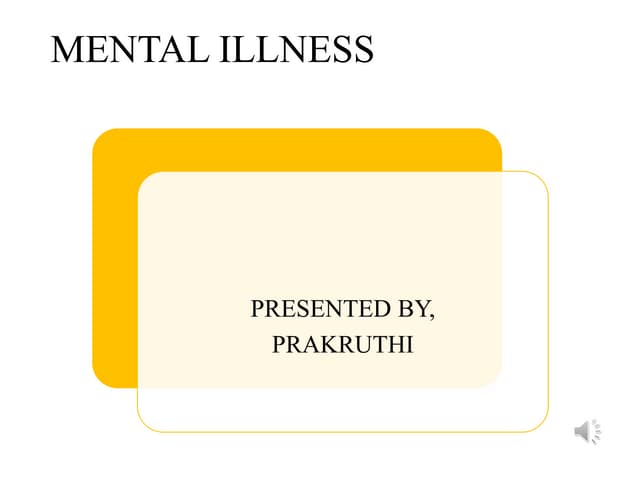 Mental illness | PPTX