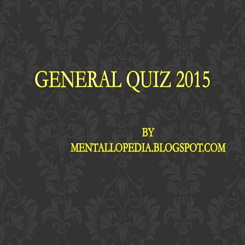 general quiz | PPT