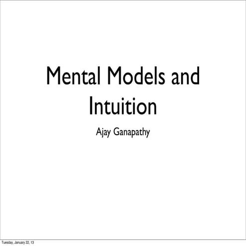 Mental models and intuition | PPT