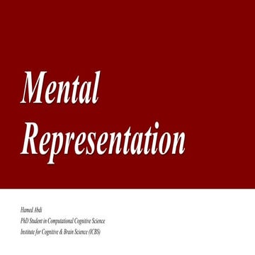 Mental representation | PDF