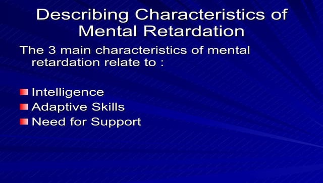 Mental Retardation | PPT