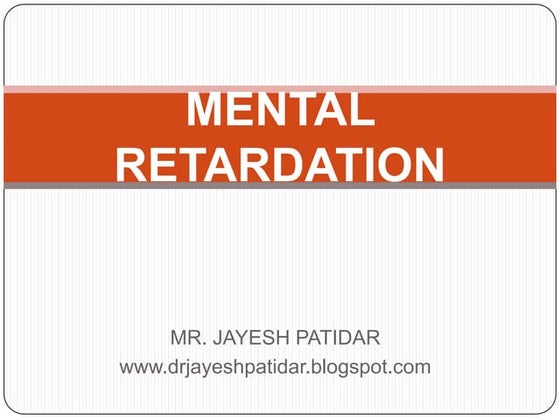 Intellectual disability | PPT