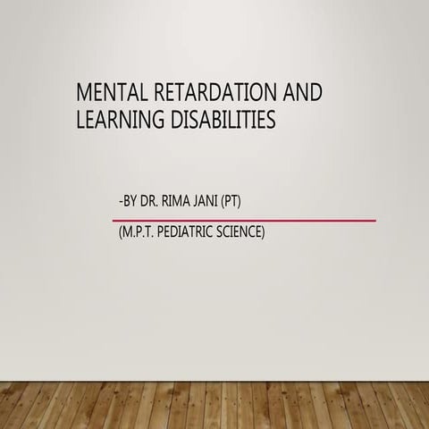 Mental Retardation | PPT