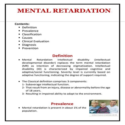 Perinatal and postnatal causes of intellectual disabilities chapter 2 ...