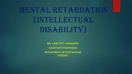 Intellectual Disability: Its types, charateristics, and features | PPT