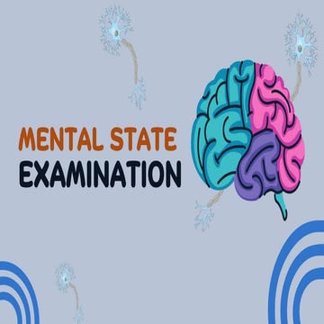 MENTAL STATE EXAMINATION ( medicine ) | PDF