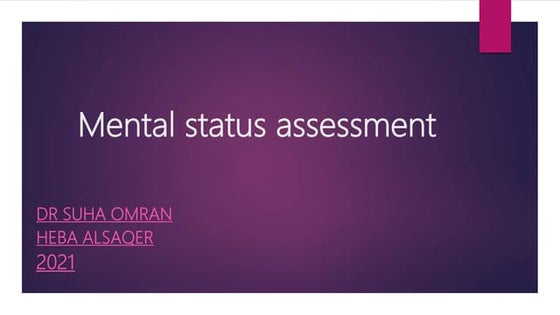 Mental state examination abstract thinking, insight and judgment | PPT