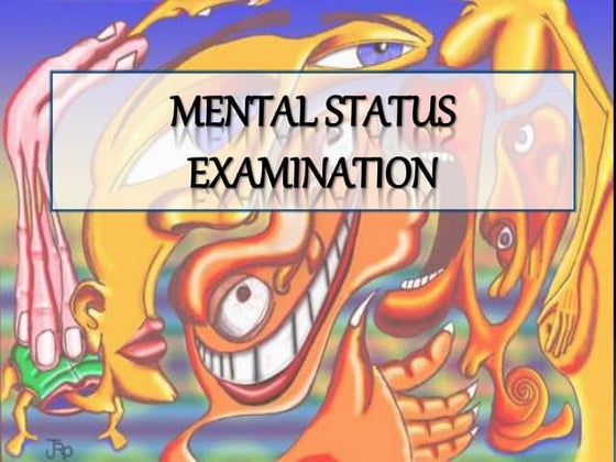 Mini mental status examination | PPT