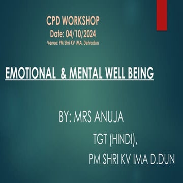 PPT on Mental Health of Students | PPTX