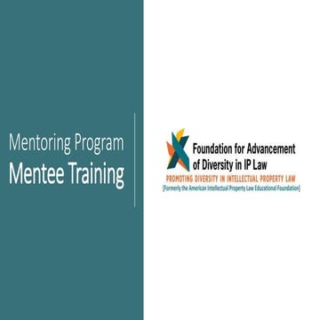Mentee training 2021 | PPTX