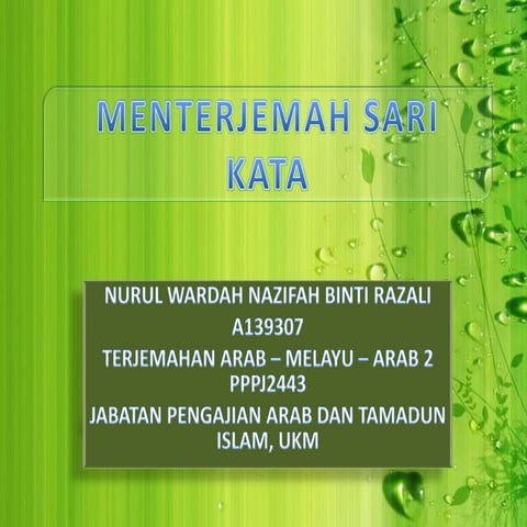 Menterjemah sari kata | PPTX