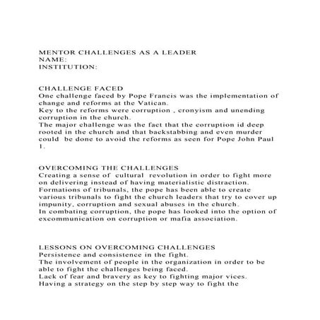Leadership reflection assignment.output | PDF