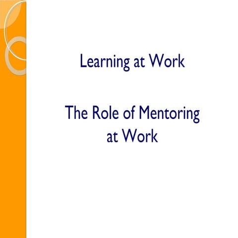 Mentoring at work | PPT