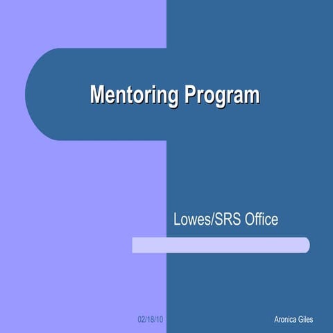 Mentoring Presentation | PPT