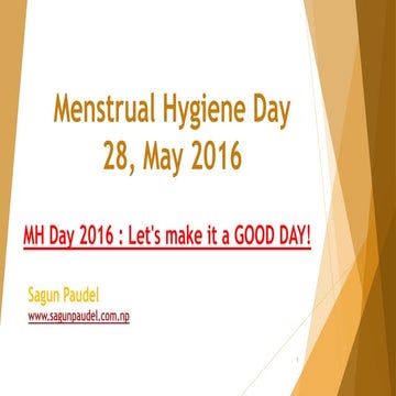 Menstural Hygiene Day 2016 | PPTX