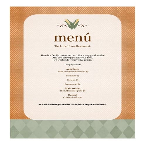Menu | PDF