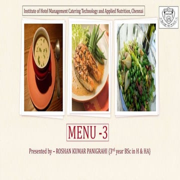 Menu 3 3rd yr | PPTX