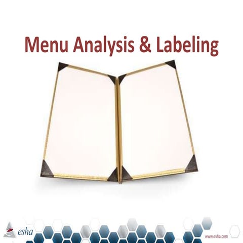 Restaurant Menu Labeling & Recipe Analysis | PPT