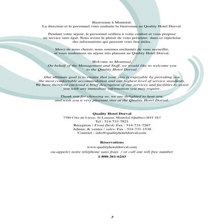 Quality Hotel Dinner menu | PDF