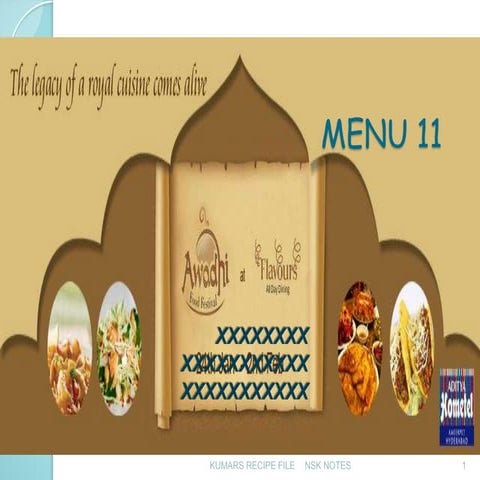 Menu 12 awadhi | PPT
