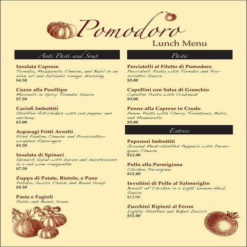 Sample Menu | PDF