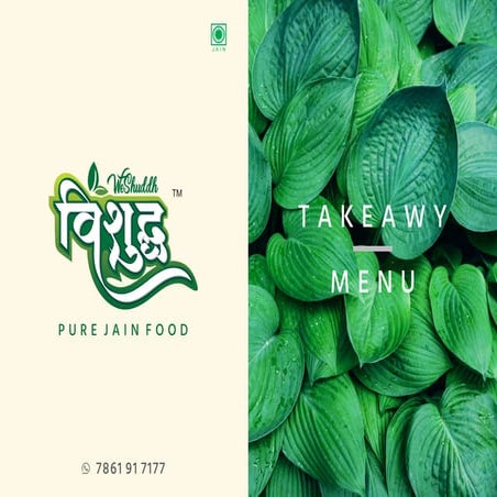 WeShuddh - Pure Jain Food - MENU | PDF