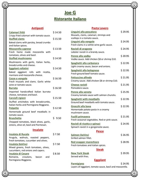 Dicicco's Menu | PDF | Bars & Restaurants | Attractions