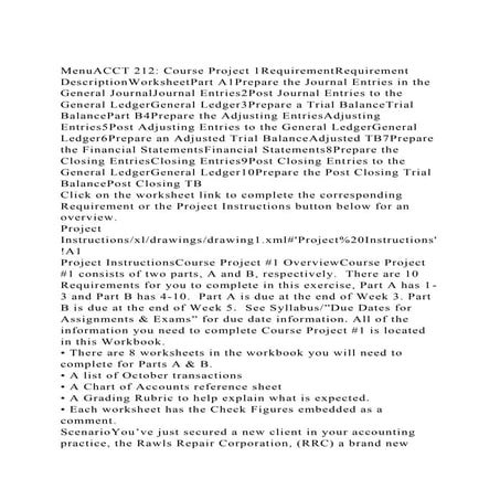 MenuACCT 212 Course Project 1RequirementRequirement DescriptionWo.docx