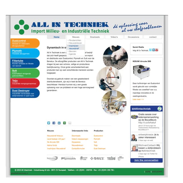 Website restyling All In Techniek | PDF