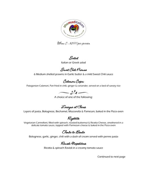 Wine Dinner Menu | PDF