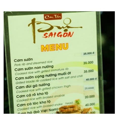 Menu Cơm Tấm Bụi | PDF