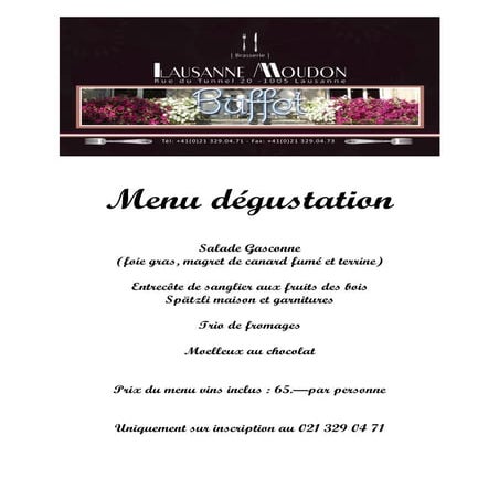 Menu degustation | PDF