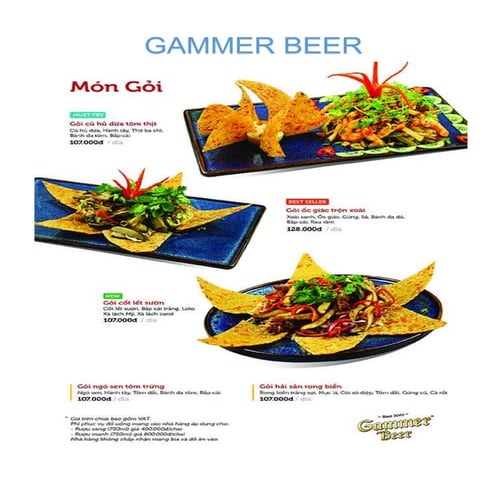 Menu gammer beer | PDF