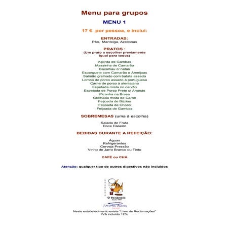 Menus de Grupo | PDF
