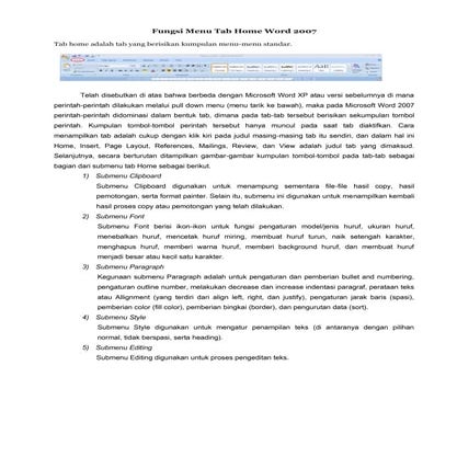 Menu home ms. word | DOCX